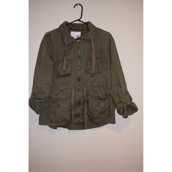 Bar III | Jackets & Coats | Womens Bar Iii Olive Green Utility Anorak ...